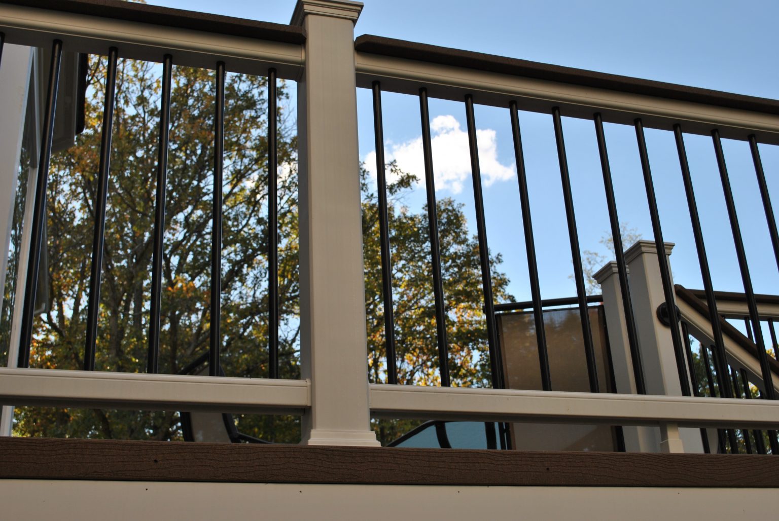 Composite Rail- Black Baluster Drink Rail and Post Caps | http ...